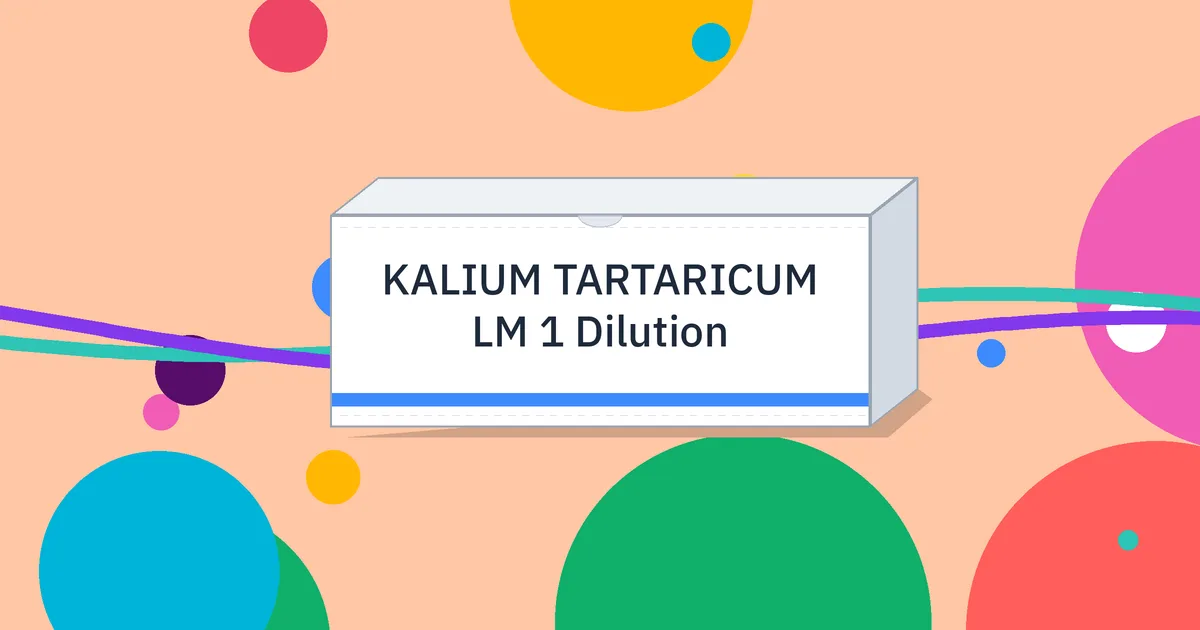 Symbolbild: Packung mit der Aufschrift KALIUM TARTARICUM LM 1 Dilution (PZN 12926599) – Verfügbarkeit und Bezug in Apotheken in Frankfurt am Main