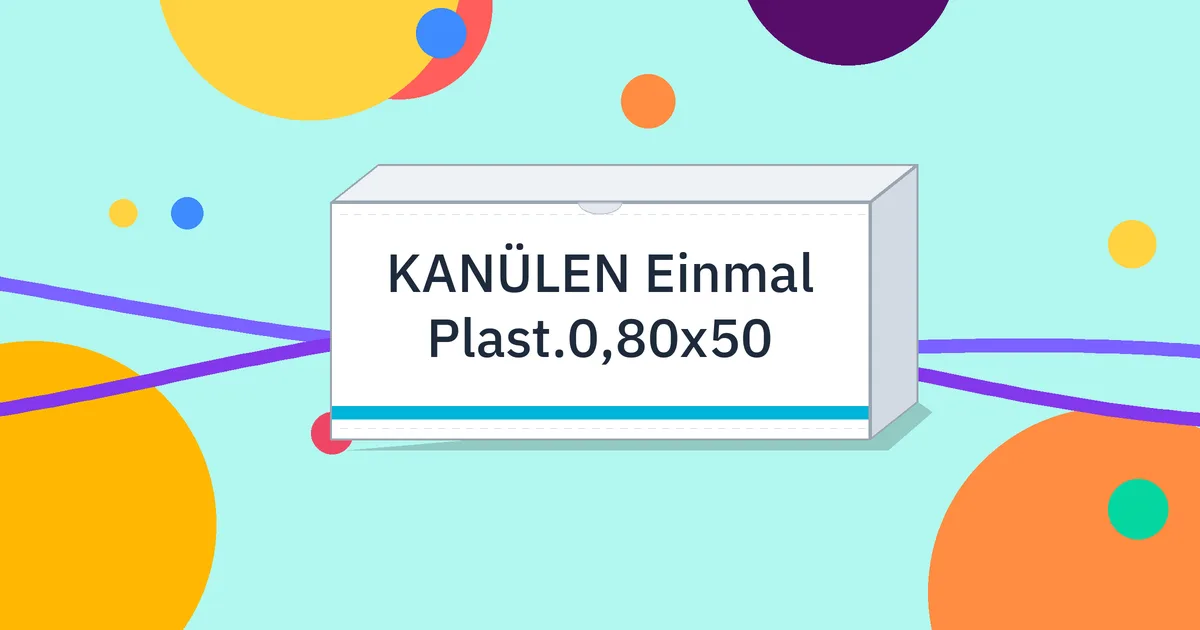 Symbolbild: Packung mit der Aufschrift KANÜLEN Einmal Plast.0,80x50 (PZN 01964208) – Verfügbarkeit und Bezug in Apotheken in Frankfurt am Main