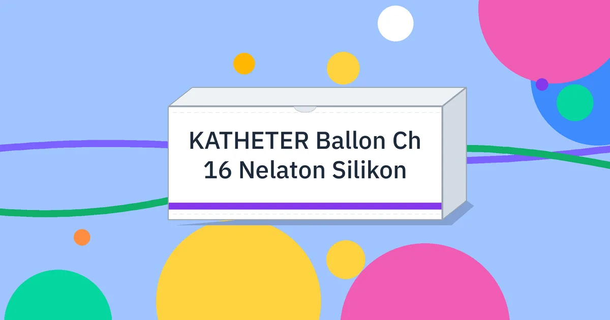 Symbolbild: Packung mit der Aufschrift KATHETER Ballon Ch 16 Nelaton Silikon (PZN 02441369) – Verfügbarkeit und Bezug in Apotheken in Frankfurt am Main