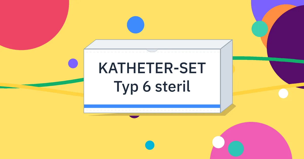 Symbolbild: Packung mit der Aufschrift KATHETER-SET Typ 6 steril (PZN 16870565) – Verfügbarkeit und Bezug in Apotheken in Frankfurt am Main