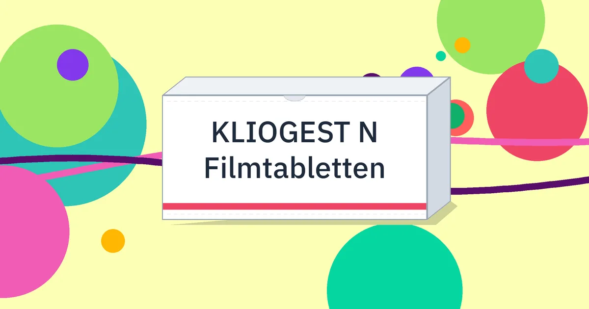 Symbolbild: Packung mit der Aufschrift KLIOGEST N Filmtabletten (PZN 07330373) – Verfügbarkeit und Bezug in Apotheken in Frankfurt am Main