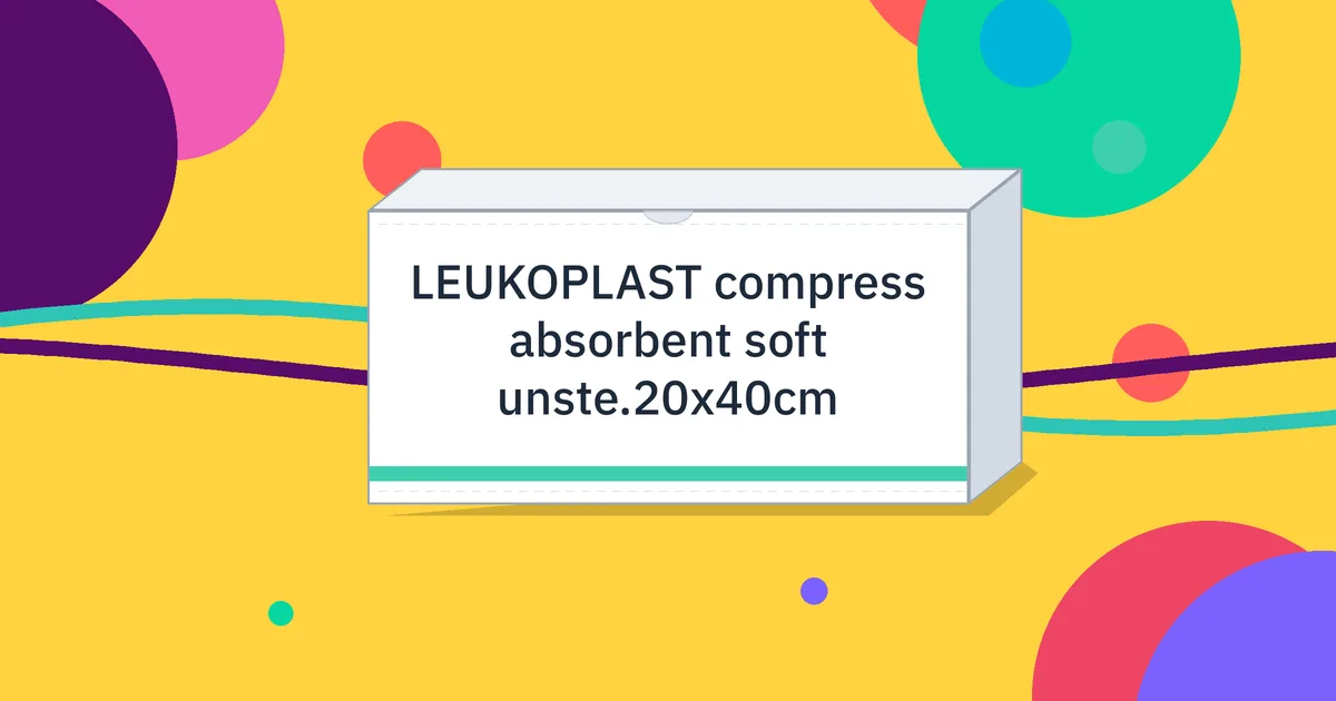 Symbolbild: Packung mit der Aufschrift LEUKOPLAST compress absorbent soft unste.20x40cm (PZN 17207001) – Verfügbarkeit und Bezug in Apotheken in Frankfurt am Main