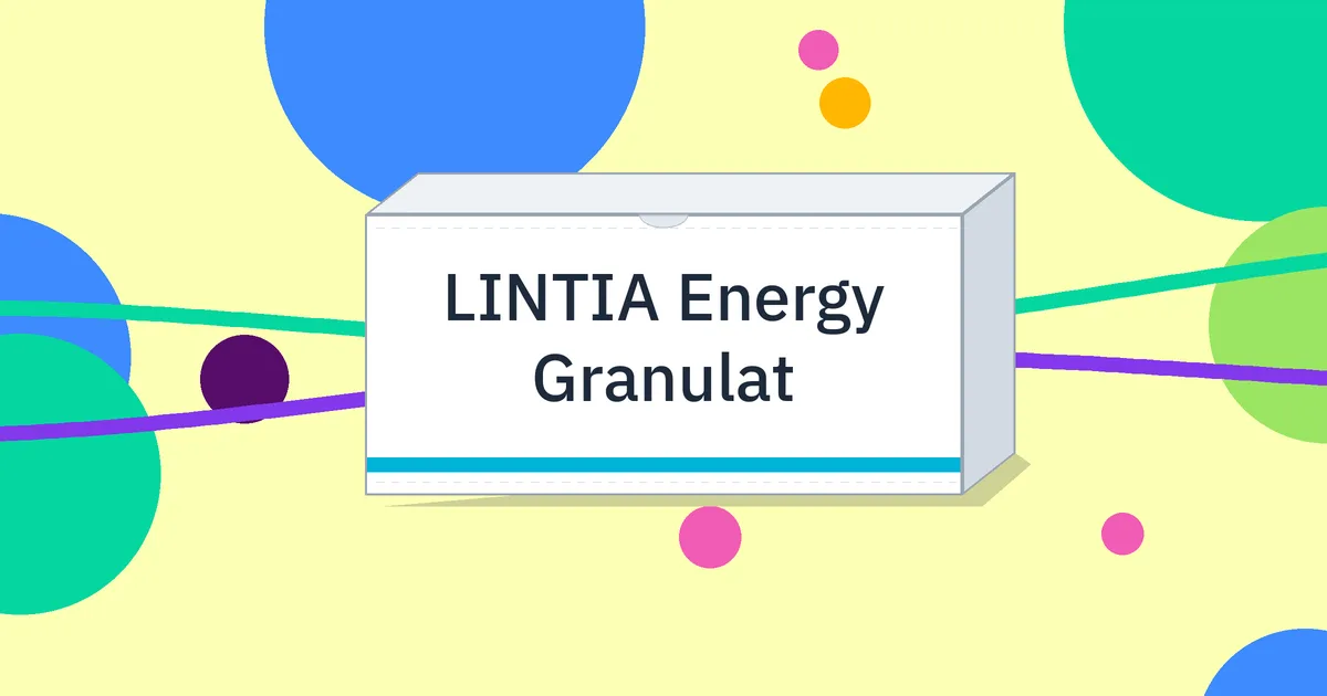 Symbolbild: Packung mit der Aufschrift LINTIA Energy Granulat (PZN 16201077) – Verfügbarkeit und Bezug in Apotheken in Frankfurt am Main