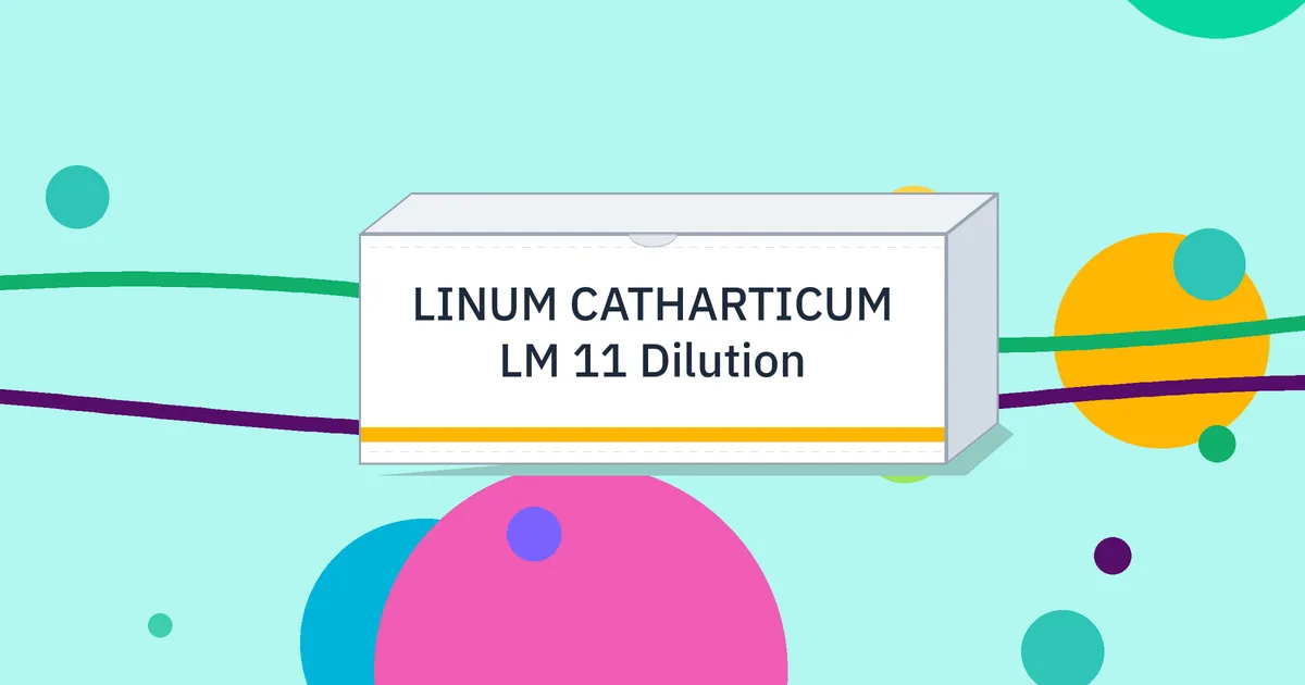 Symbolbild: Packung mit der Aufschrift LINUM CATHARTICUM LM 11 Dilution (PZN 13530076) – Verfügbarkeit und Bezug in Apotheken in Frankfurt am Main