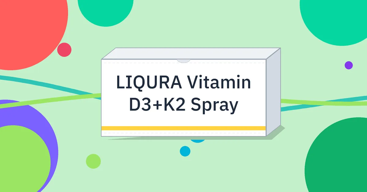 Symbolbild: Packung mit der Aufschrift LIQURA Vitamin D3+K2 Spray (PZN 20303286) – Verfügbarkeit und Bezug in Apotheken in Frankfurt am Main