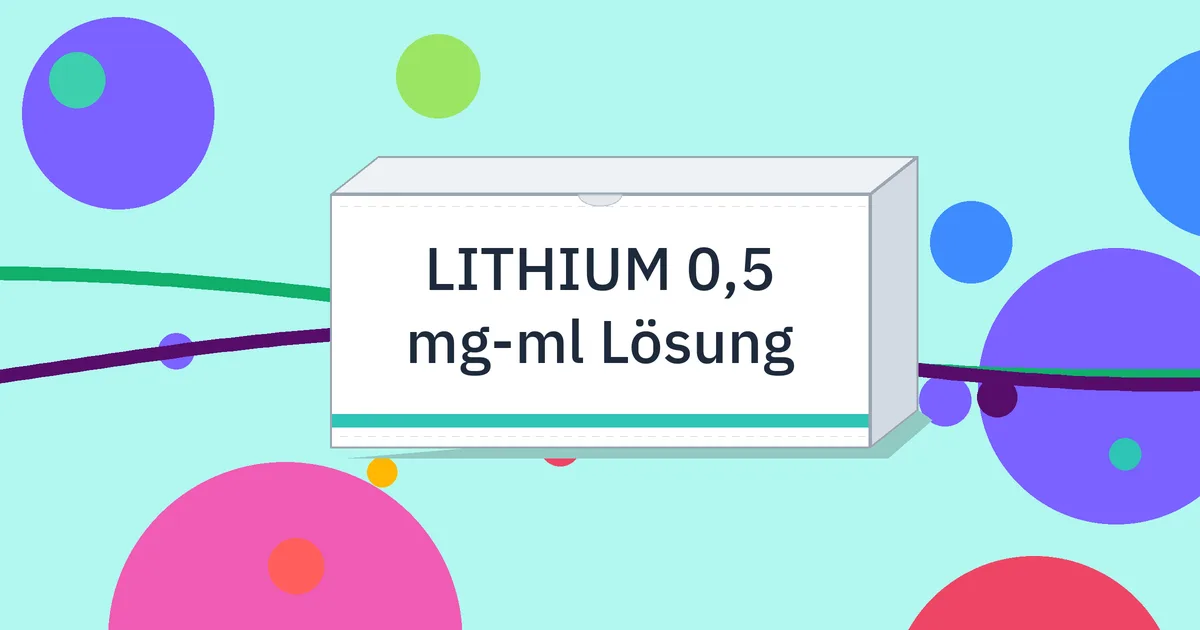 Symbolbild: Packung mit der Aufschrift LITHIUM 0,5 mg-ml Lösung (PZN 20353692) – Verfügbarkeit und Bezug in Apotheken in Frankfurt am Main