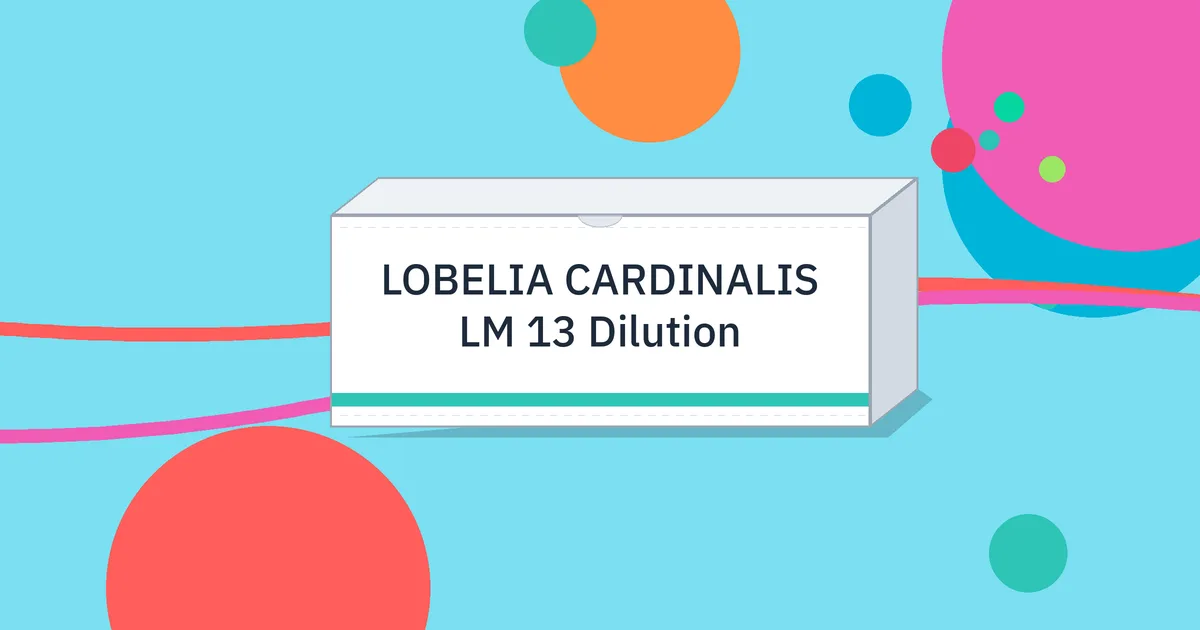 Symbolbild: Packung mit der Aufschrift LOBELIA CARDINALIS LM 13 Dilution (PZN 13532939) – Verfügbarkeit und Bezug in Apotheken in Frankfurt am Main