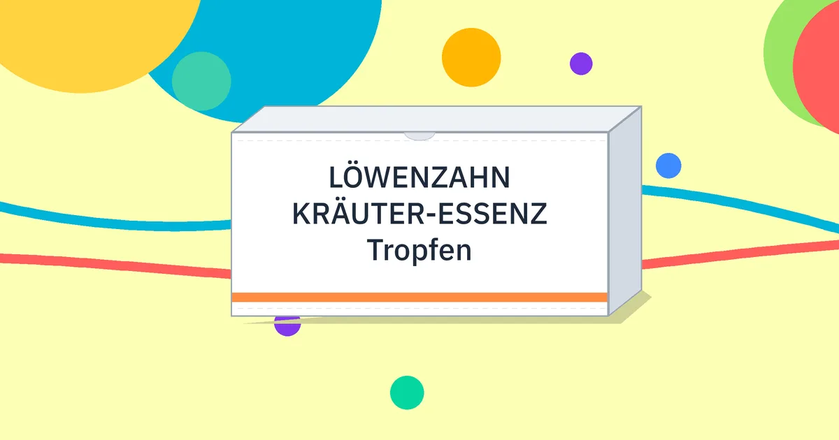 Symbolbild: Packung mit der Aufschrift LÖWENZAHN KRÄUTER-ESSENZ Tropfen (PZN 09274756) – Verfügbarkeit und Bezug in Apotheken in Frankfurt am Main