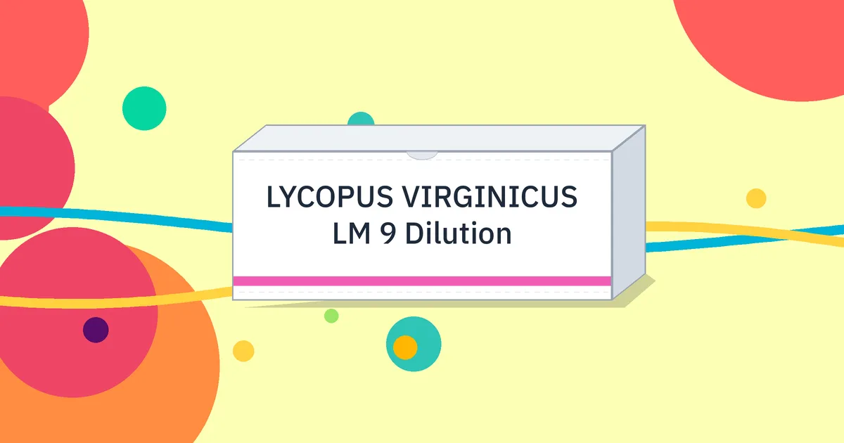 Symbolbild: Packung mit der Aufschrift LYCOPUS VIRGINICUS LM 9 Dilution (PZN 13538468) – Verfügbarkeit und Bezug in Apotheken in Frankfurt am Main