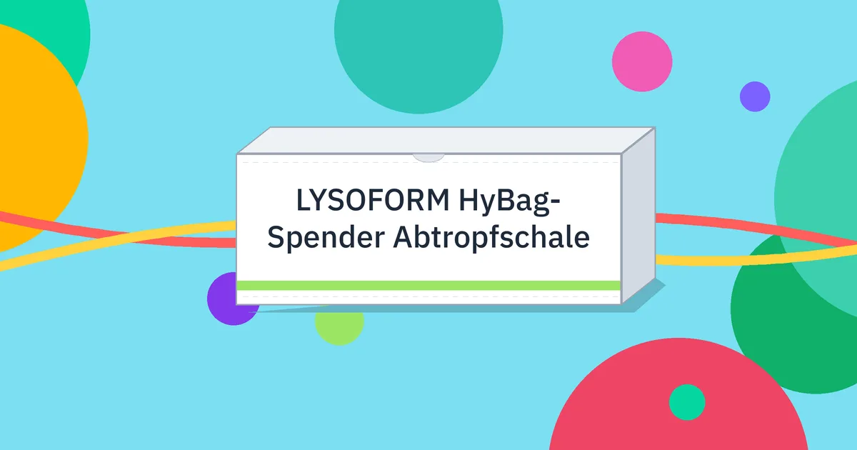 Symbolbild: Packung mit der Aufschrift LYSOFORM HyBag-Spender Abtropfschale (PZN 17383979) – Verfügbarkeit und Bezug in Apotheken in Frankfurt am Main