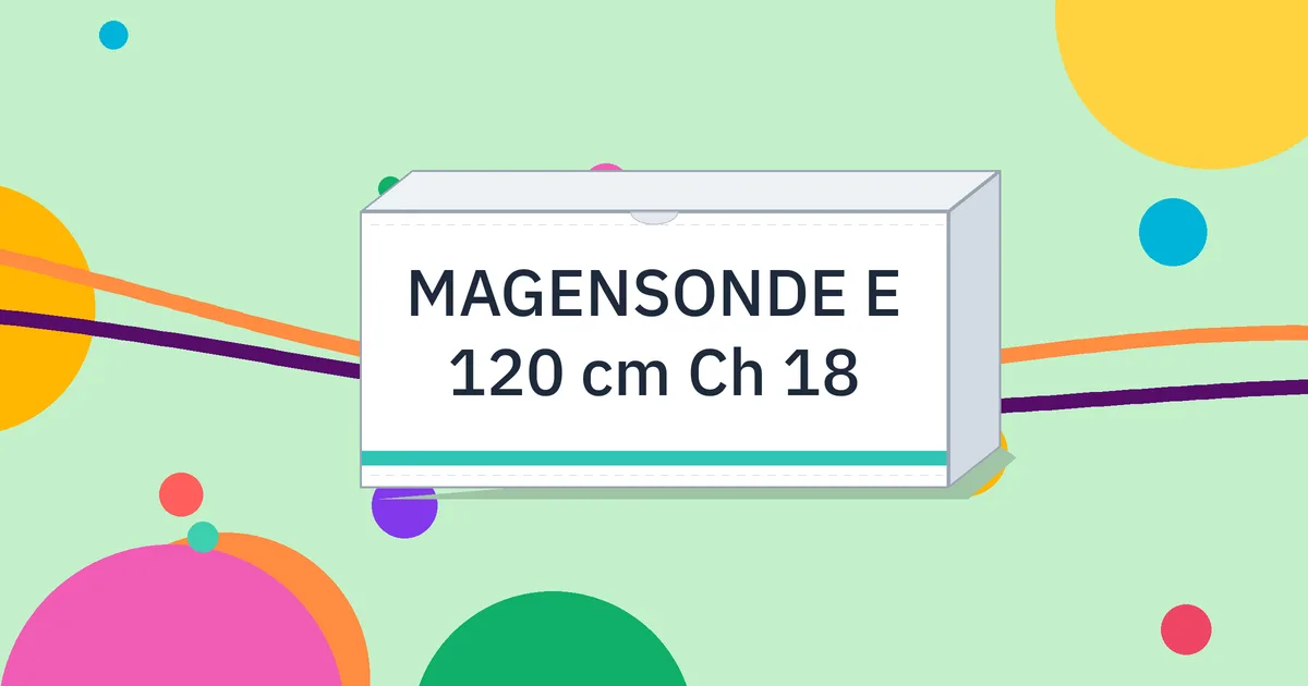 Symbolbild: Packung mit der Aufschrift MAGENSONDE E 120 cm Ch 18 (PZN 02442386) – Verfügbarkeit und Bezug in Apotheken in Frankfurt am Main