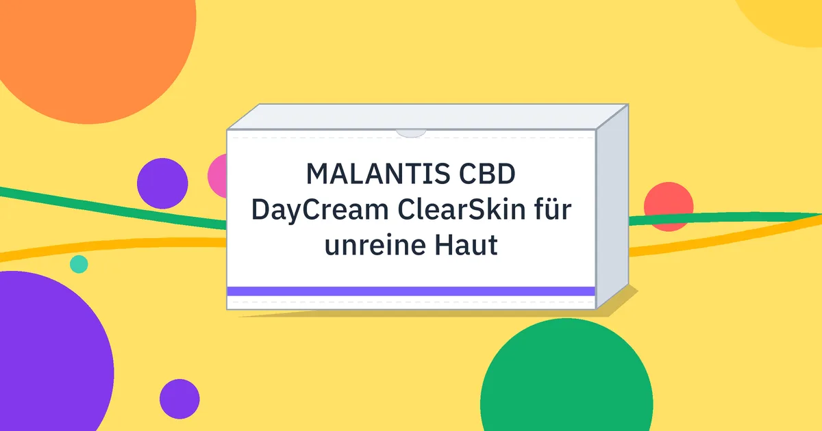 Symbolbild: Packung mit der Aufschrift MALANTIS CBD DayCream ClearSkin für unreine Haut (PZN 18221500) – Verfügbarkeit und Bezug in Apotheken in Frankfurt am Main