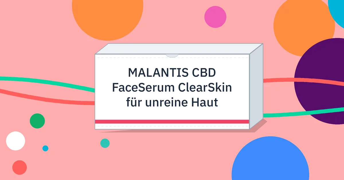 Symbolbild: Packung mit der Aufschrift MALANTIS CBD FaceSerum ClearSkin für unreine Haut (PZN 18221606) – Verfügbarkeit und Bezug in Apotheken in Frankfurt am Main