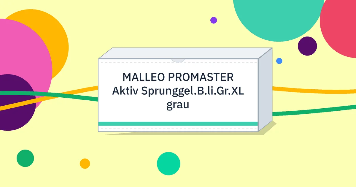 Symbolbild: Packung mit der Aufschrift MALLEO PROMASTER Aktiv Sprunggel.B.li.Gr.XL grau (PZN 10927318) – Verfügbarkeit und Bezug in Apotheken in Frankfurt am Main