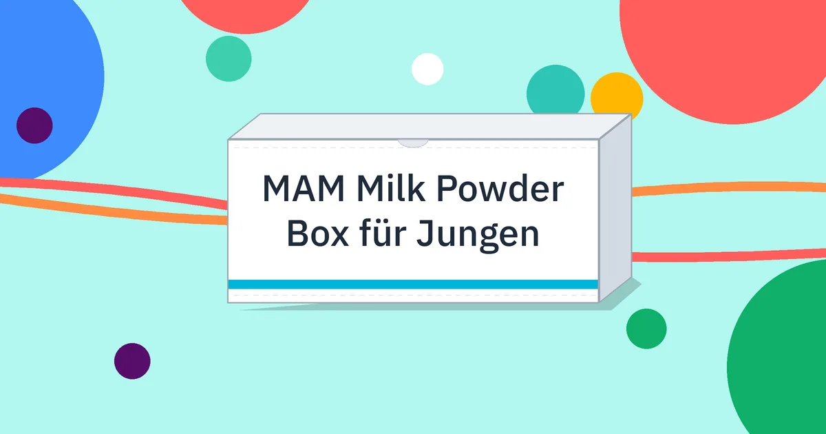 Symbolbild: Packung mit der Aufschrift MAM Milk Powder Box für Jungen (PZN 12670651) – Verfügbarkeit und Bezug in Apotheken in Frankfurt am Main