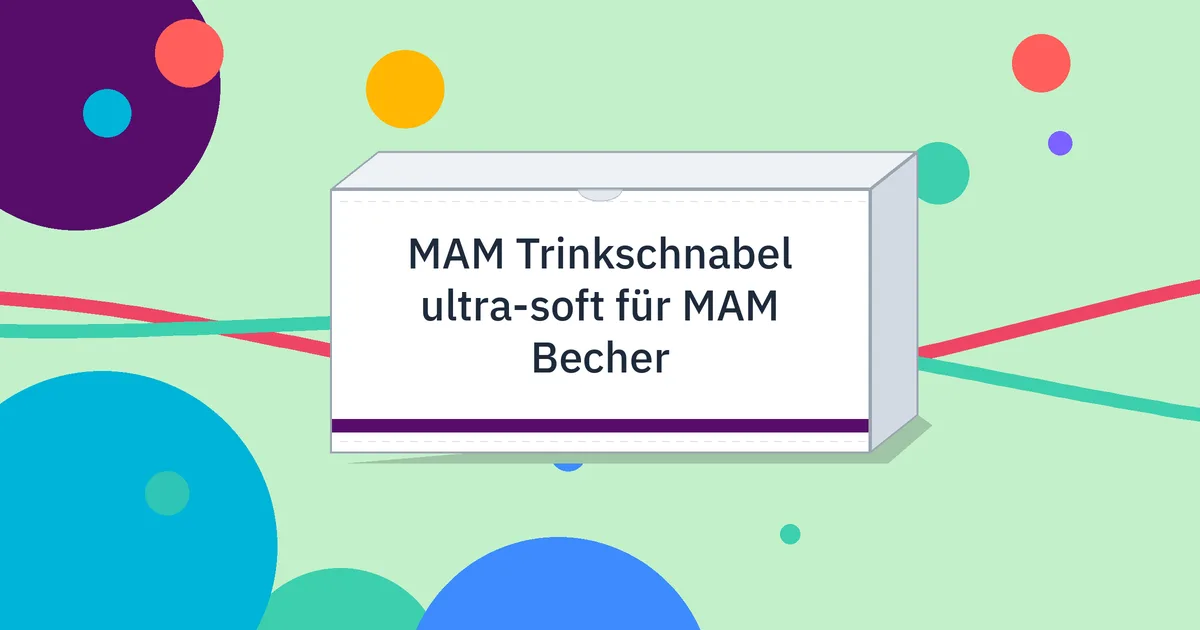 Symbolbild: Packung mit der Aufschrift MAM Trinkschnabel ultra-soft für MAM Becher (PZN 10203980) – Verfügbarkeit und Bezug in Apotheken in Frankfurt am Main