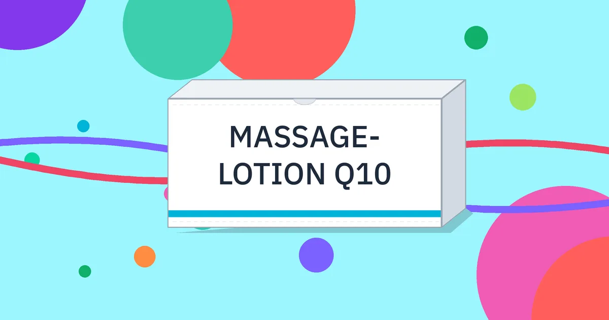 Symbolbild: Packung mit der Aufschrift MASSAGE-LOTION Q10 (PZN 07241132) – Verfügbarkeit und Bezug in Apotheken in Frankfurt am Main