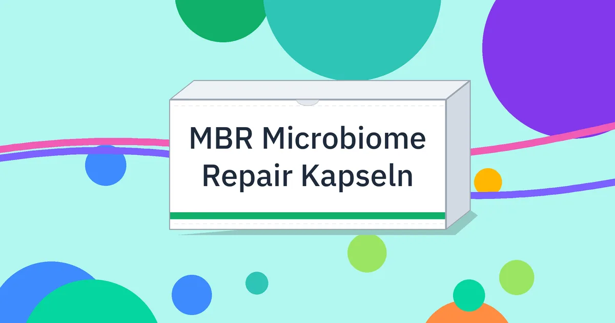 Symbolbild: Packung mit der Aufschrift MBR Microbiome Repair Kapseln (PZN 11146310) – Verfügbarkeit und Bezug in Apotheken in Frankfurt am Main