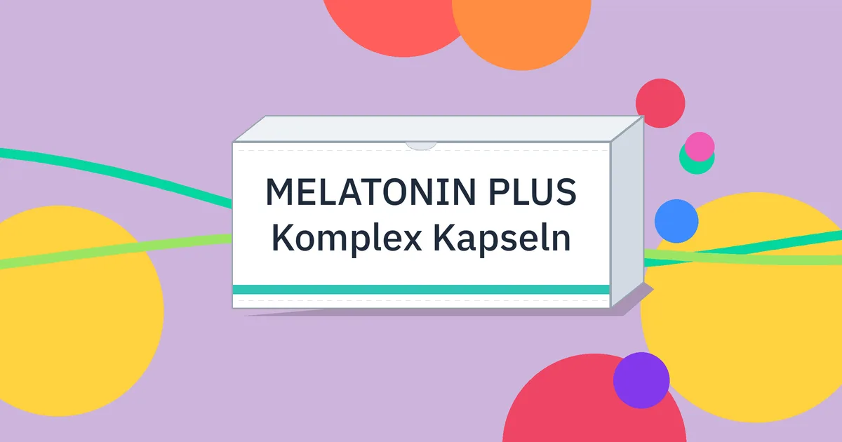 Symbolbild: Packung mit der Aufschrift MELATONIN PLUS Komplex Kapseln (PZN 19448476) – Verfügbarkeit und Bezug in Apotheken in Frankfurt am Main