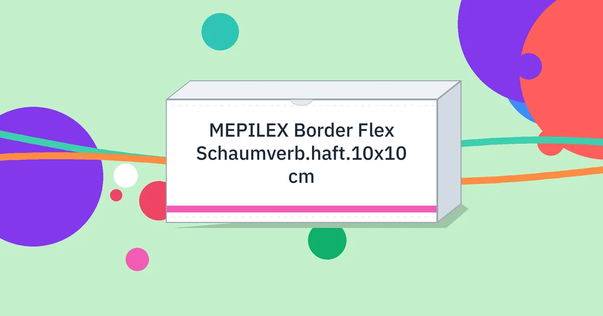 Symbolbild: Packung mit der Aufschrift MEPILEX Border Flex Schaumverb.haft.10x10 cm (PZN 20231948) – Verfügbarkeit und Bezug in Apotheken in Frankfurt am Main