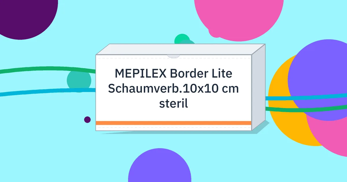 Symbolbild: Packung mit der Aufschrift MEPILEX Border Lite Schaumverb.10x10 cm steril (PZN 17832704) – Verfügbarkeit und Bezug in Apotheken in Frankfurt am Main
