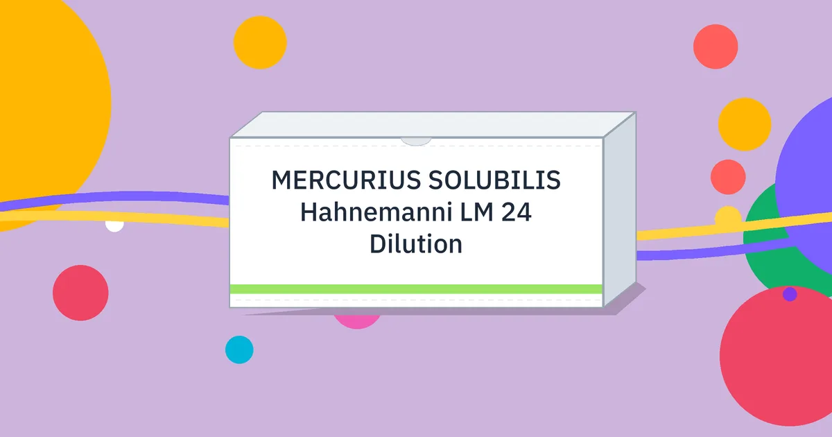 Symbolbild: Packung mit der Aufschrift MERCURIUS SOLUBILIS Hahnemanni LM 24 Dilution (PZN 12954207) – Verfügbarkeit und Bezug in Apotheken in Frankfurt am Main