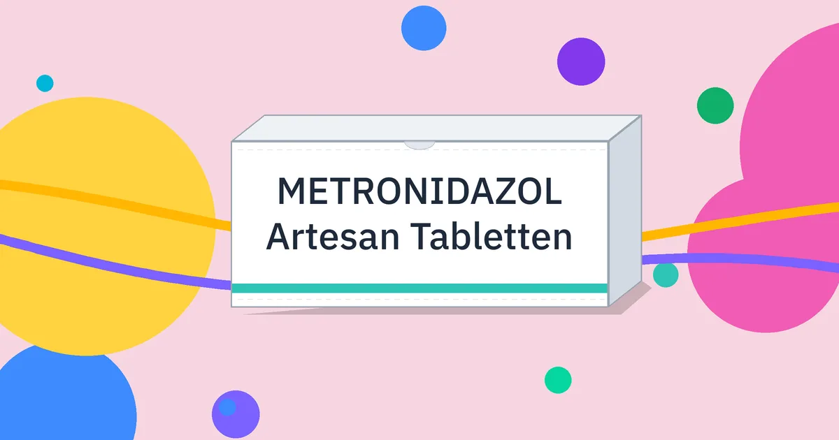 Symbolbild: Packung mit der Aufschrift METRONIDAZOL Artesan Tabletten (PZN 03509164) – Verfügbarkeit und Bezug in Apotheken in Frankfurt am Main