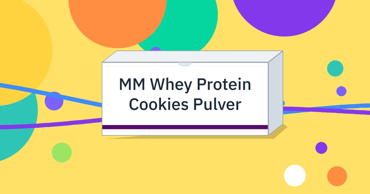 Symbolbild: Packung mit der Aufschrift MM Whey Protein Cookies Pulver (PZN 17987499) – Verfügbarkeit und Bezug in Apotheken in Frankfurt am Main