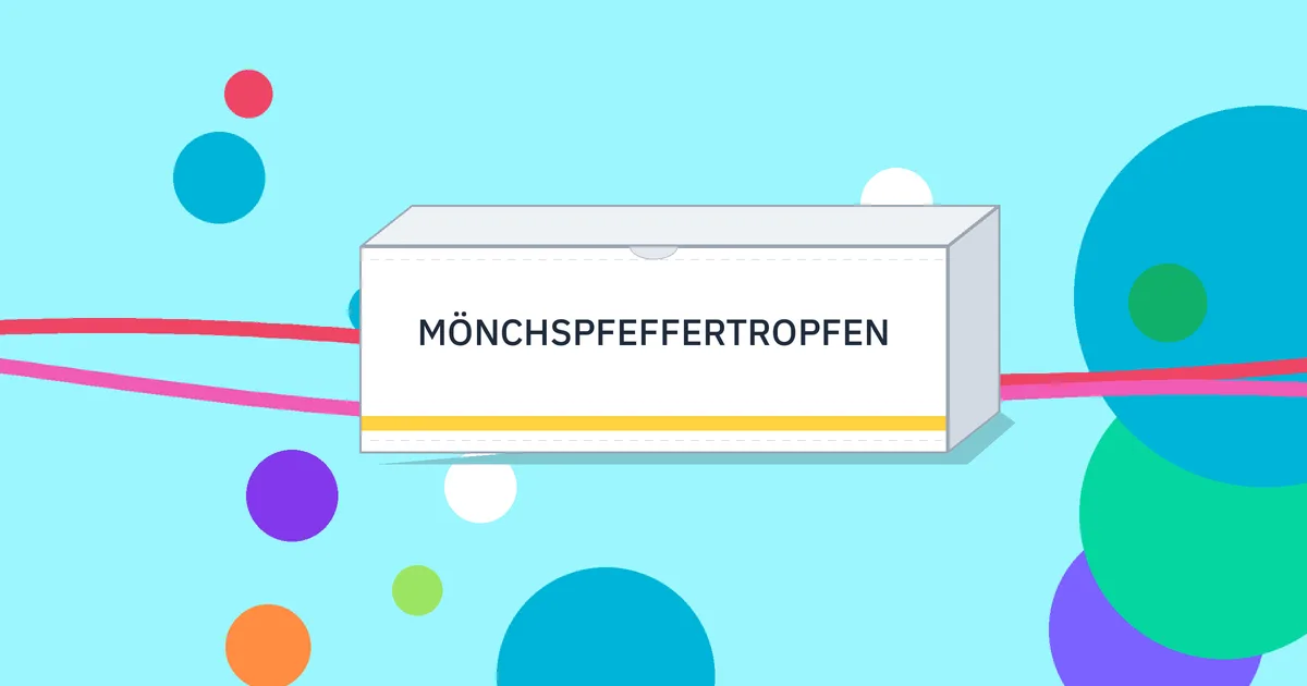 Symbolbild: Packung mit der Aufschrift MÖNCHSPFEFFERTROPFEN (PZN 11602021) – Verfügbarkeit und Bezug in Apotheken in Frankfurt am Main