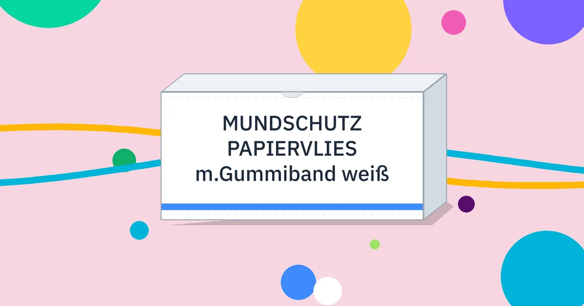 Symbolbild: Packung mit der Aufschrift MUNDSCHUTZ PAPIERVLIES m.Gummiband weiß (PZN 01046429) – Verfügbarkeit und Bezug in Apotheken in Frankfurt am Main