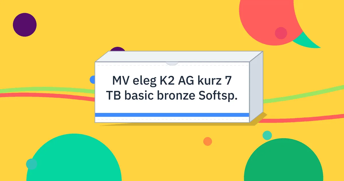 Symbolbild: Packung mit der Aufschrift MV eleg K2 AG kurz 7 TB basic bronze Softsp. (PZN 14717954) – Verfügbarkeit und Bezug in Apotheken in Frankfurt am Main