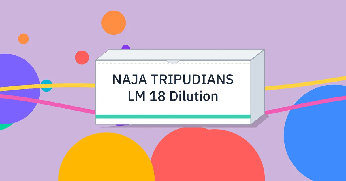 Symbolbild: Packung mit der Aufschrift NAJA TRIPUDIANS LM 18 Dilution (PZN 02603004) – Verfügbarkeit und Bezug in Apotheken in Frankfurt am Main