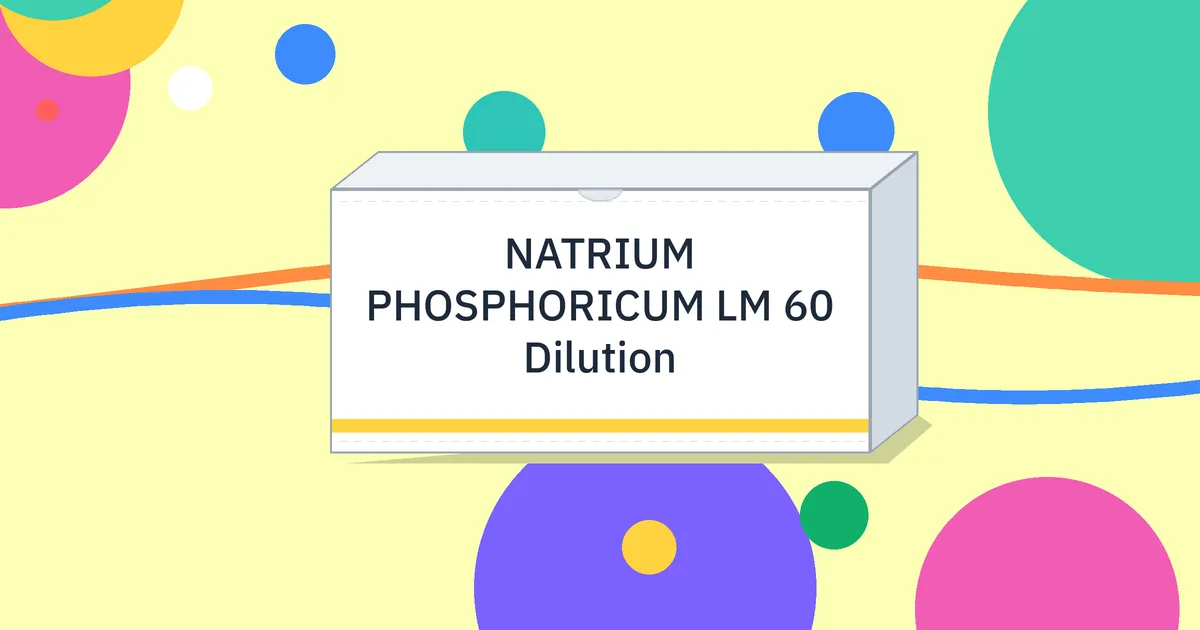 Symbolbild: Packung mit der Aufschrift NATRIUM PHOSPHORICUM LM 60 Dilution (PZN 12966305) – Verfügbarkeit und Bezug in Apotheken in Frankfurt am Main