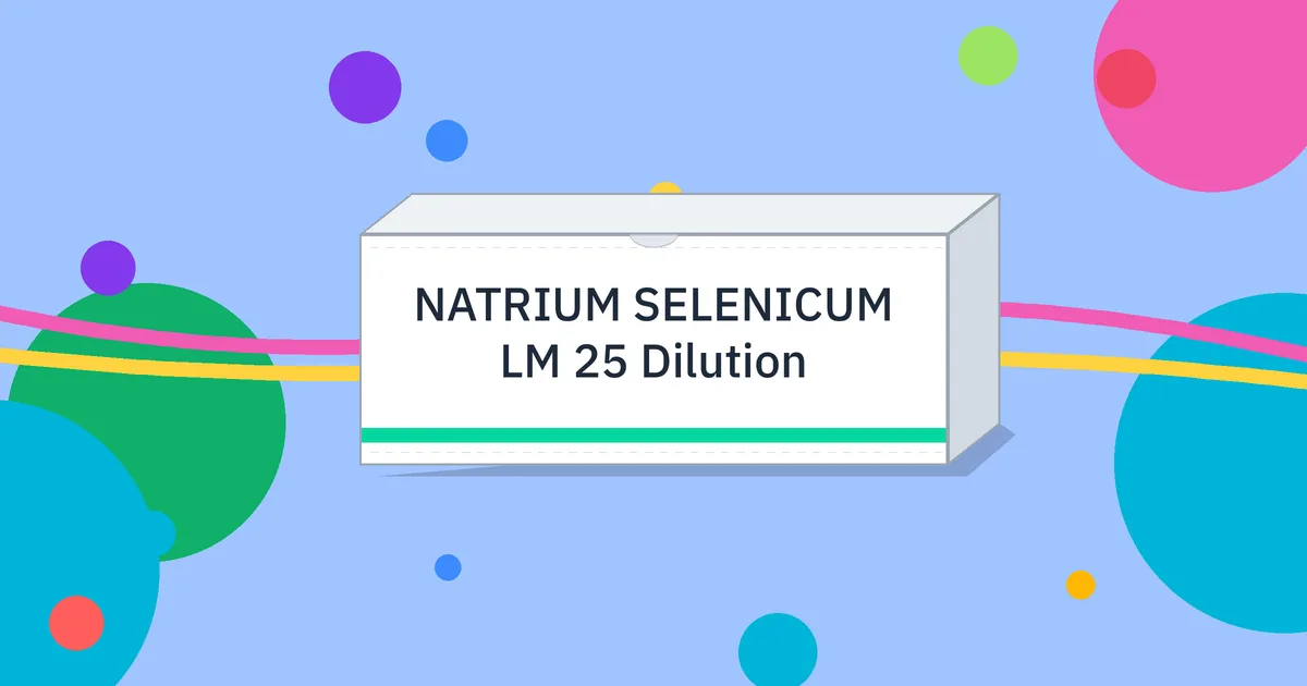 Symbolbild: Packung mit der Aufschrift NATRIUM SELENICUM LM 25 Dilution (PZN 13616932) – Verfügbarkeit und Bezug in Apotheken in Frankfurt am Main