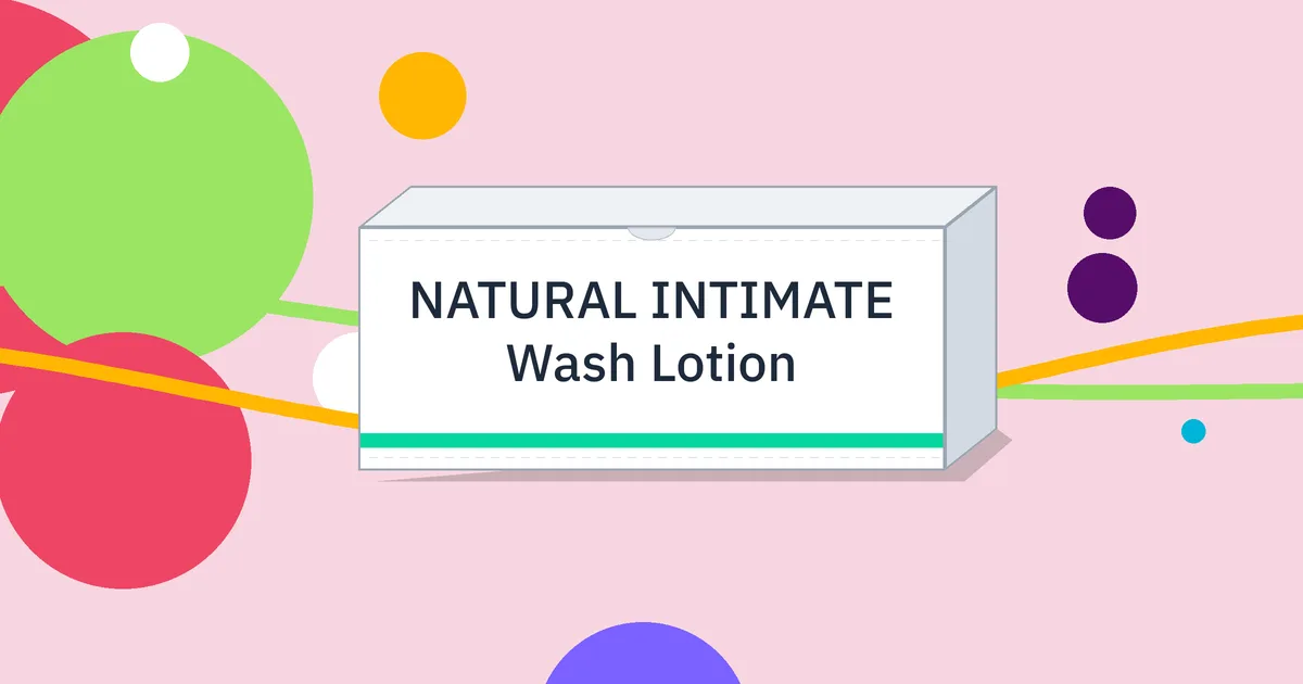 Symbolbild: Packung mit der Aufschrift NATURAL INTIMATE Wash Lotion (PZN 18769764) – Verfügbarkeit und Bezug in Apotheken in Frankfurt am Main