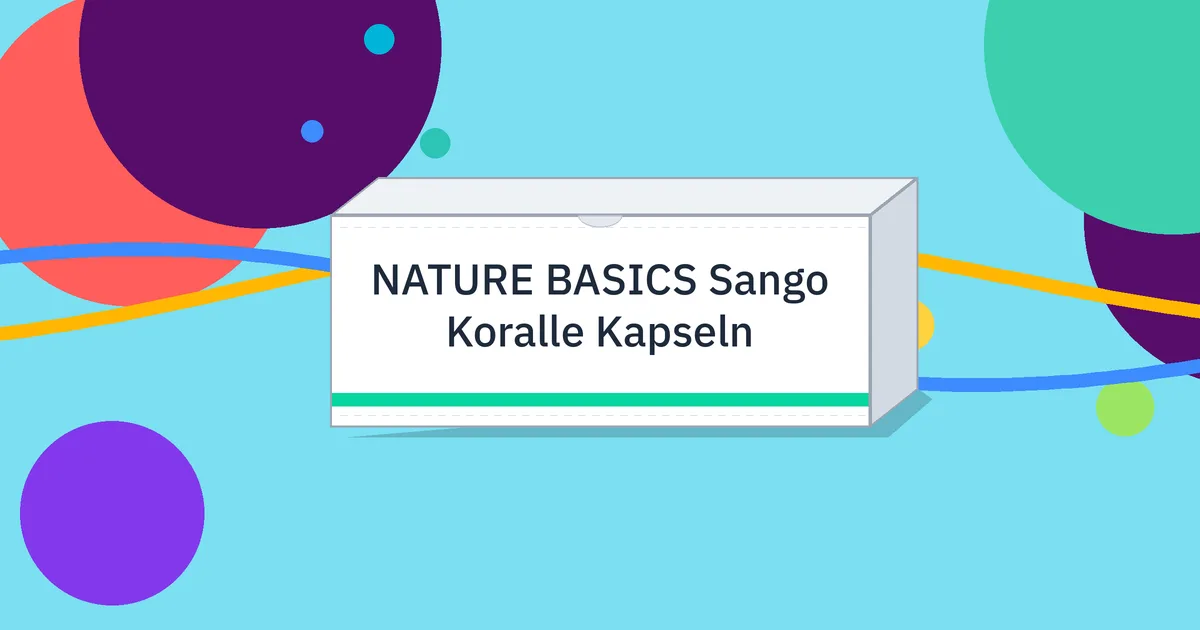 Symbolbild: Packung mit der Aufschrift NATURE BASICS Sango Koralle Kapseln (PZN 17889437) – Verfügbarkeit und Bezug in Apotheken in Frankfurt am Main