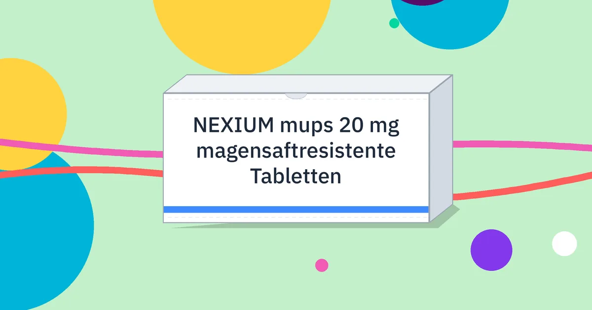 Symbolbild: Packung mit der Aufschrift NEXIUM mups 20 mg magensaftresistente Tabletten (PZN 01340040) – Verfügbarkeit und Bezug in Apotheken in Frankfurt am Main
