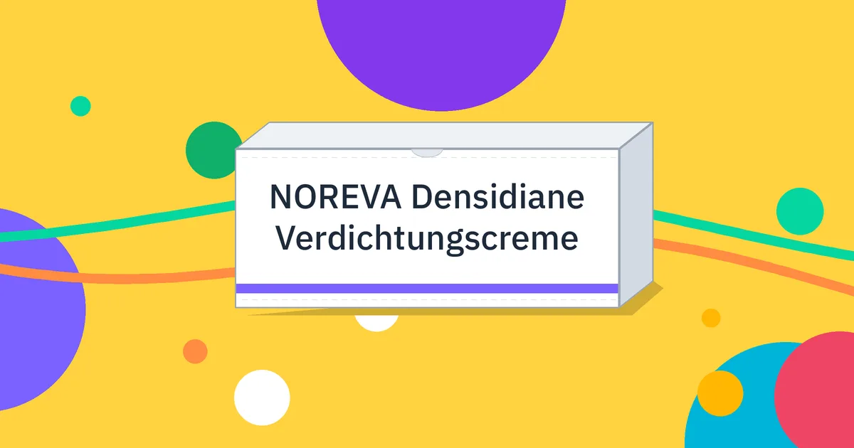 Symbolbild: Packung mit der Aufschrift NOREVA Densidiane Verdichtungscreme (PZN 16698310) – Verfügbarkeit und Bezug in Apotheken in Frankfurt am Main