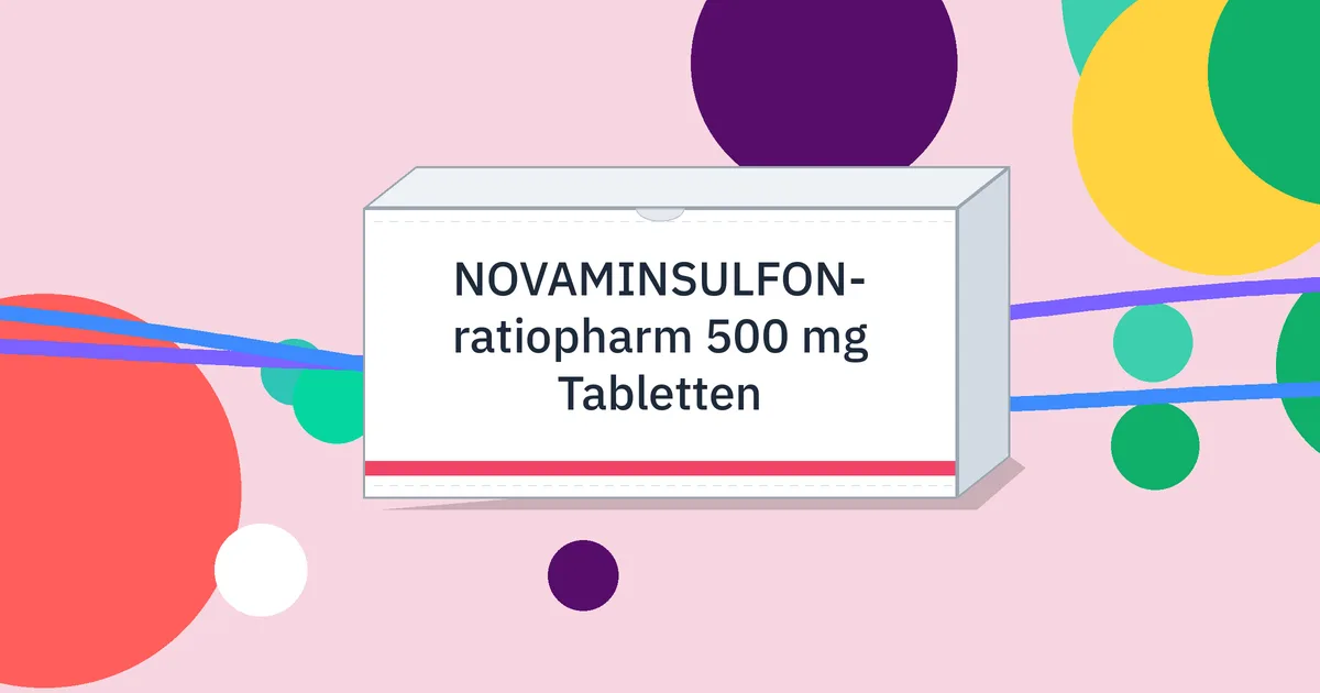 Symbolbild: Packung mit der Aufschrift NOVAMINSULFON-ratiopharm 500 mg Tabletten (PZN 06605974) – Verfügbarkeit und Bezug in Apotheken in Frankfurt am Main