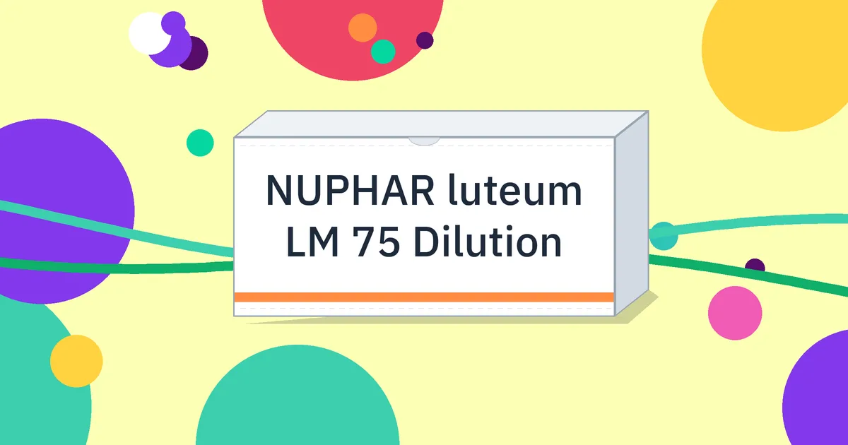 Symbolbild: Packung mit der Aufschrift NUPHAR luteum LM 75 Dilution (PZN 13620773) – Verfügbarkeit und Bezug in Apotheken in Frankfurt am Main