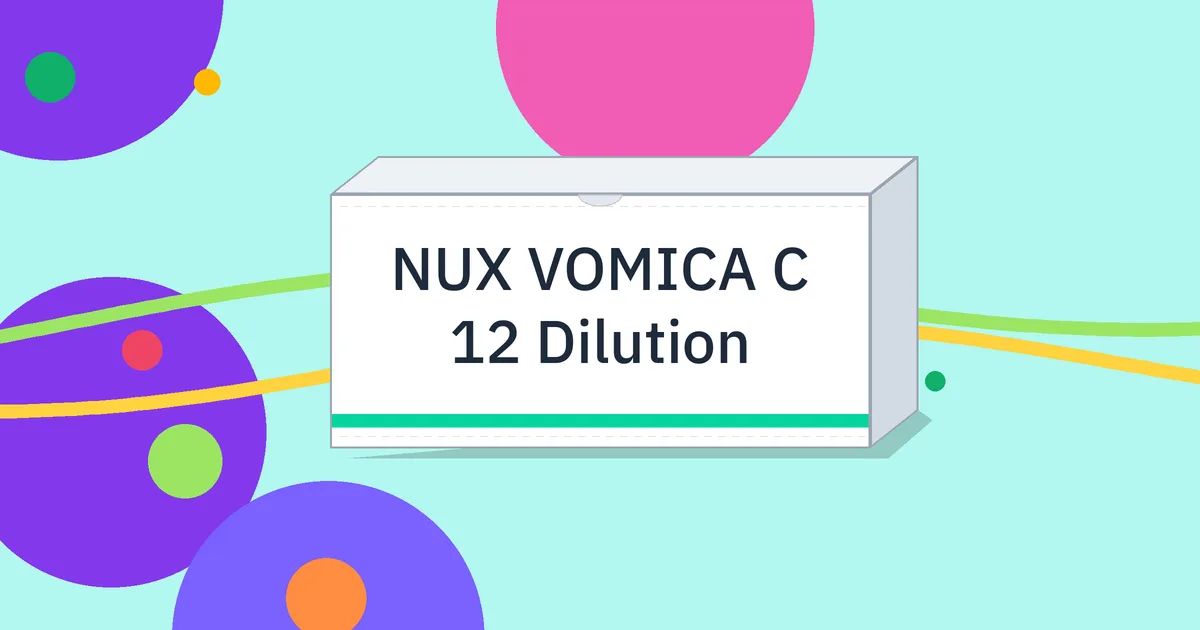 Symbolbild: Packung mit der Aufschrift NUX VOMICA C 12 Dilution (PZN 07175665) – Verfügbarkeit und Bezug in Apotheken in Frankfurt am Main