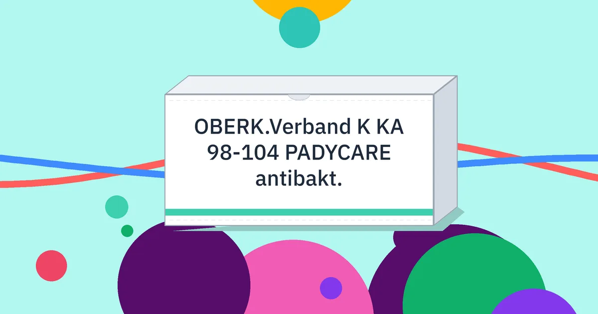 Symbolbild: Packung mit der Aufschrift OBERK.Verband K KA 98-104 PADYCARE antibakt. (PZN 10938486) – Verfügbarkeit und Bezug in Apotheken in Frankfurt am Main