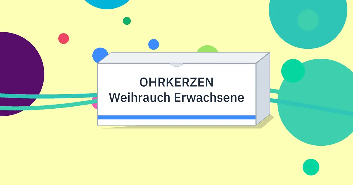 Symbolbild: Packung mit der Aufschrift OHRKERZEN Weihrauch Erwachsene (PZN 07773863) – Verfügbarkeit und Bezug in Apotheken in Frankfurt am Main