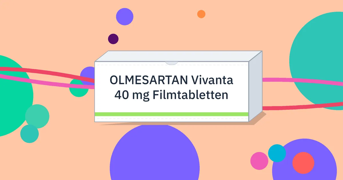 Symbolbild: Packung mit der Aufschrift OLMESARTAN Vivanta 40 mg Filmtabletten (PZN 19829563) – Verfügbarkeit und Bezug in Apotheken in Frankfurt am Main
