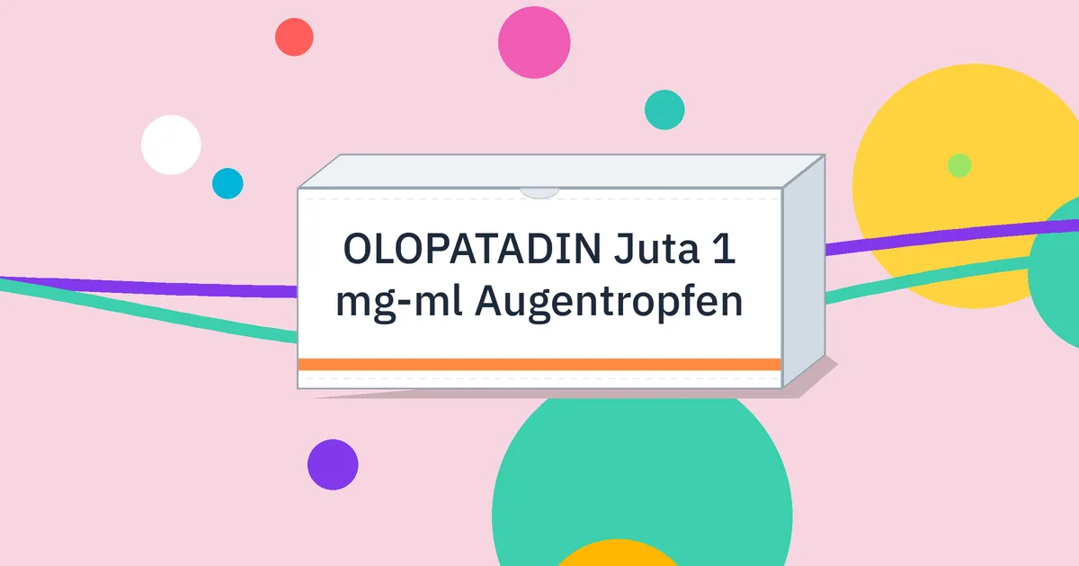 Symbolbild: Packung mit der Aufschrift OLOPATADIN Juta 1 mg-ml Augentropfen (PZN 17933121) – Verfügbarkeit und Bezug in Apotheken in Frankfurt am Main