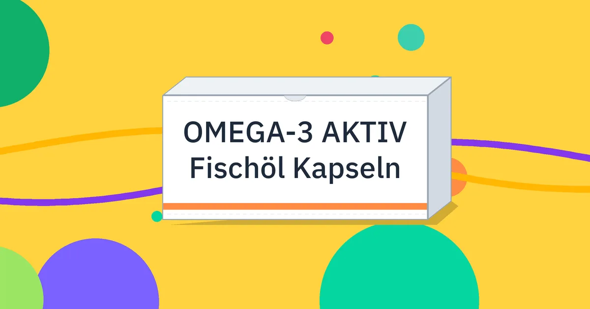 Symbolbild: Packung mit der Aufschrift OMEGA-3 AKTIV Fischöl Kapseln (PZN 17855881) – Verfügbarkeit und Bezug in Apotheken in Frankfurt am Main
