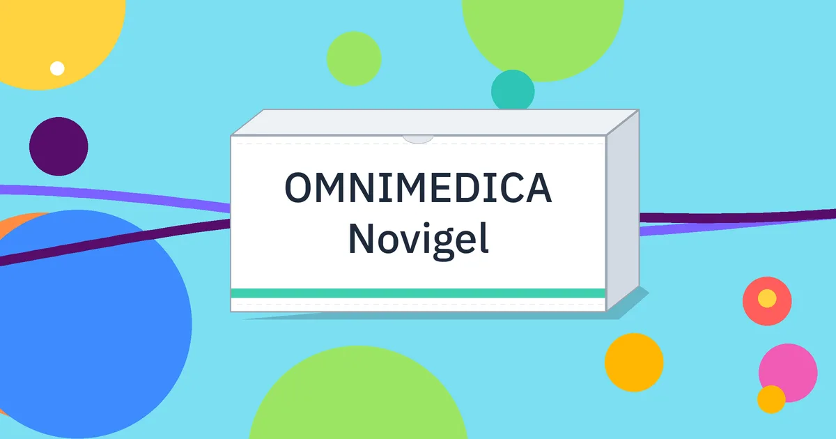 Symbolbild: Packung mit der Aufschrift OMNIMEDICA Novigel (PZN 19142671) – Verfügbarkeit und Bezug in Apotheken in Frankfurt am Main