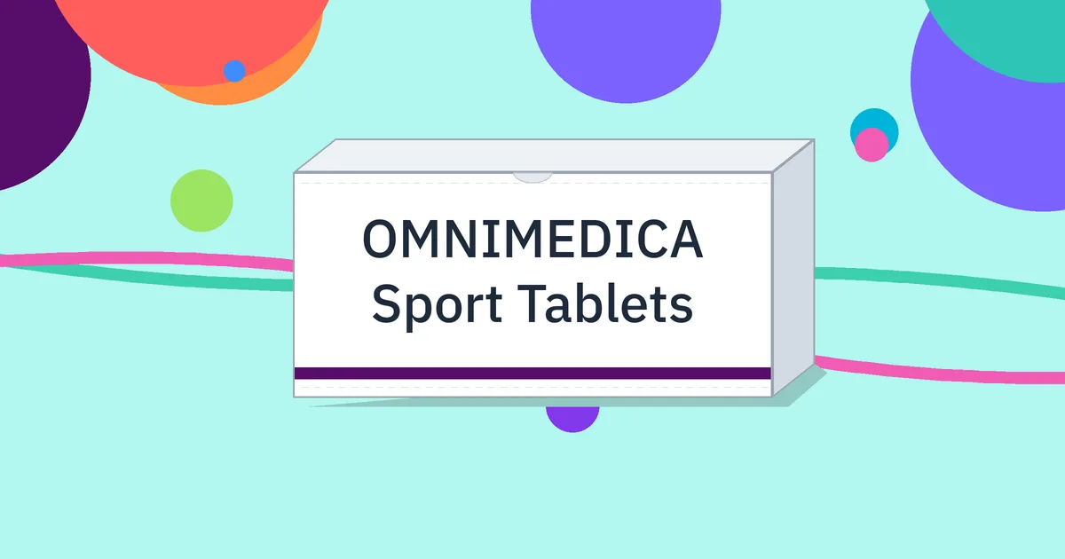 Symbolbild: Packung mit der Aufschrift OMNIMEDICA Sport Tablets (PZN 19142932) – Verfügbarkeit und Bezug in Apotheken in Frankfurt am Main