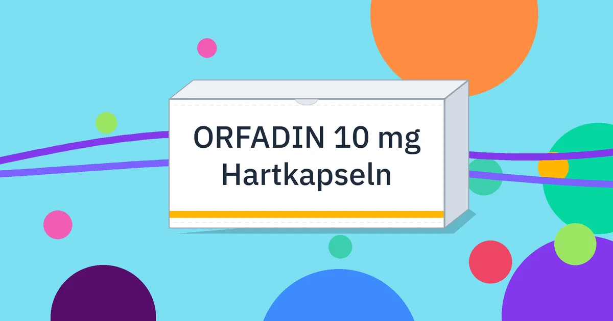 Symbolbild: Packung mit der Aufschrift ORFADIN 10 mg Hartkapseln (PZN 12552816) – Verfügbarkeit und Bezug in Apotheken in Frankfurt am Main