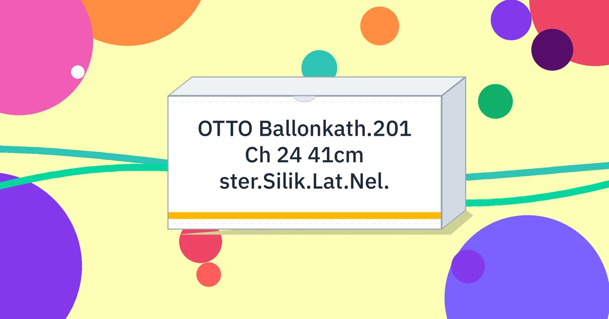 Symbolbild: Packung mit der Aufschrift OTTO Ballonkath.201 Ch 24 41cm ster.Silik.Lat.Nel. (PZN 01398476) – Verfügbarkeit und Bezug in Apotheken in Frankfurt am Main